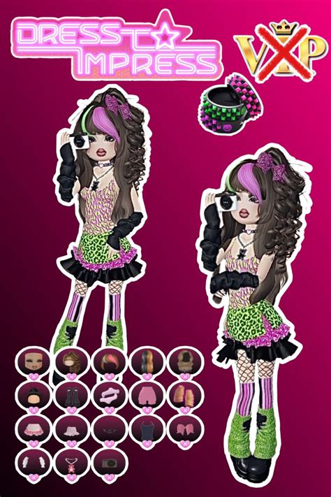 Green And Pink Scene Dti Fit 💚🩷 No Robux Or Vip In 2024 Dress To Impress Impress Dress