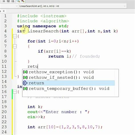 linear search algorithms c youtube