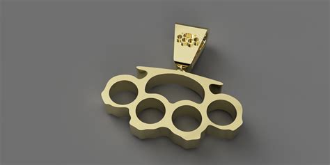 Knuckle Duster Pendant 3d Model 3d Printable Cgtrader