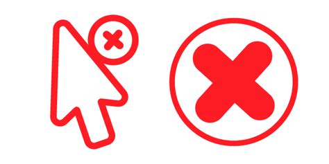 Red Close Tab Button Cursor Custom Cursor