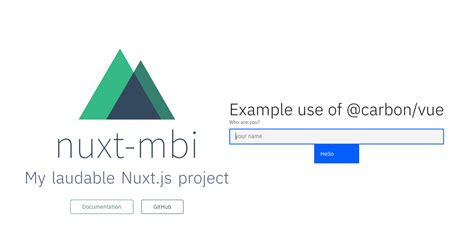 GitHub Chanthavong Nuxtjs Carbon Ui IBM UI