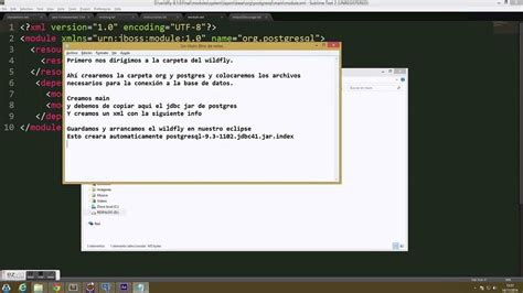 Configuración Wildfly Base de datos YouTube