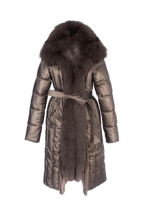 Дамско пухено яке с яка от лисица Moonstone Bg