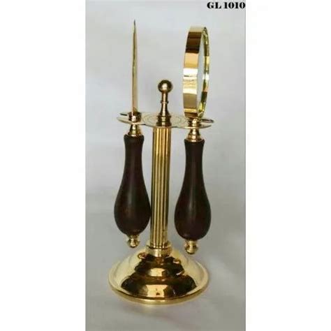 Brasswood Frame Adh Handicrafts Brass And Wooden Magnifying Glass At