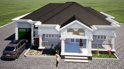 Plan De Maison Du Village En Afrique 4 Chambres Salon