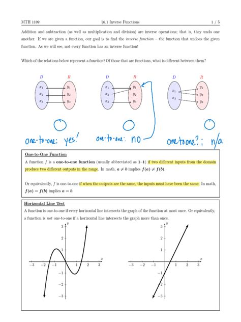 61 Annotated Inverse Functions Pdf Function Mathematics