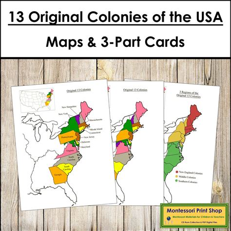 13 Colonies Map Labeled And Color Coded