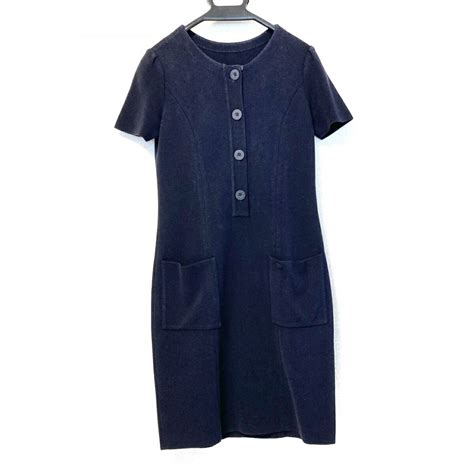 【楽天市場】【新着】【中古】foxeyフォクシー ワンピース 半袖ひざ丈ニット ダークネイビー：ブランディア 楽天市場店