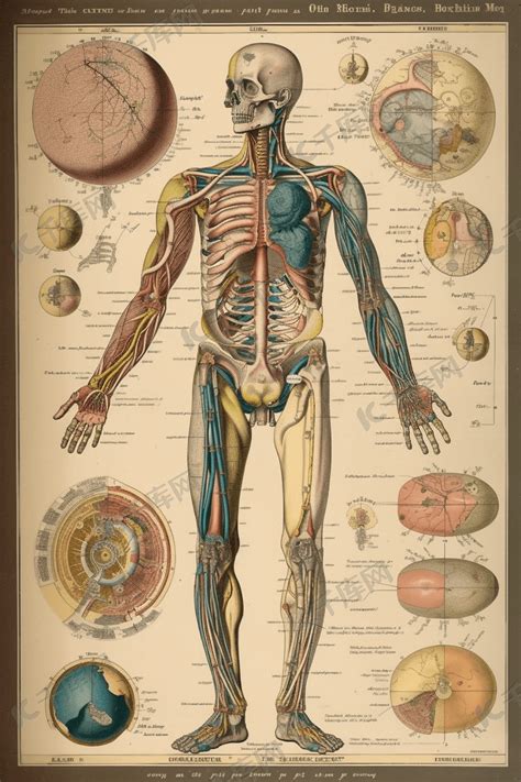人体解剖图百科图解学术知识科普标本图谱插画图片 千库网