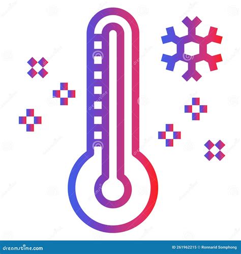 Thermometer Gradient Icon Vector Stock Vector Illustration Of Graphic