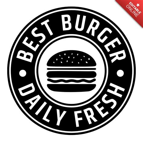 Burger Shop Logo Design Template Free Design Template
