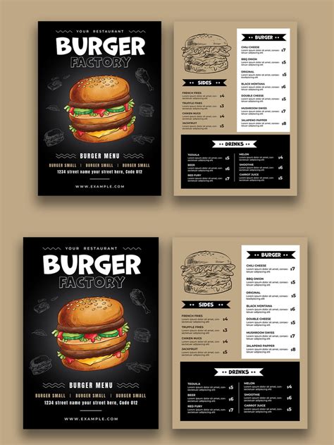 Burger Menu Template Layout 379760 Templatemonster