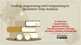 Coding Segmenting Categorizing In Qualitative Data Analysis PPSX