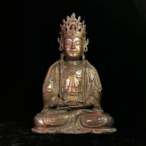 Duży posąg Buddy kultu Brązowy Avalokitesvara Catawiki