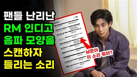 방탄소년단 Rm 솔로 트랙리스트 속 음파모양을 스캔하자 생긴 일 Bts 알엠 Youtube