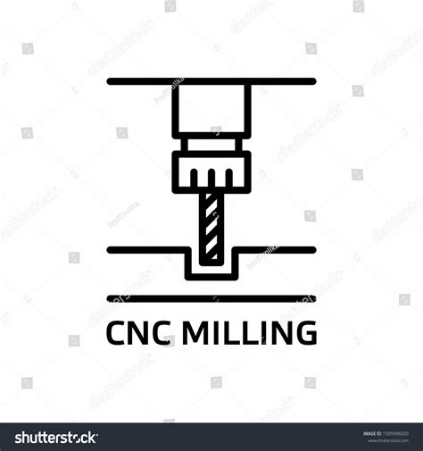 cnc milling icon computer numerical control stock vector royalty free