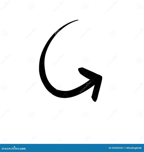 Reversed Black Little Arrow On Wite Background Illustration