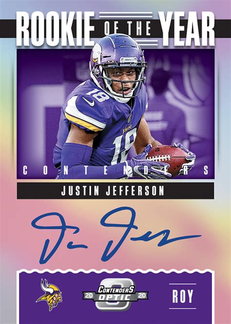 Rookie Of The Year Contenders Auto Justin Jefferson MOCK UP