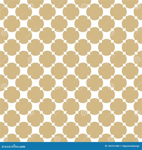 Vector Gold And White Ornamental Pattern Abstract Rounded Grid Mesh