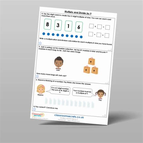 Year 4 Multiply And Divide By 9 Reasoning And Problem Solving Resource