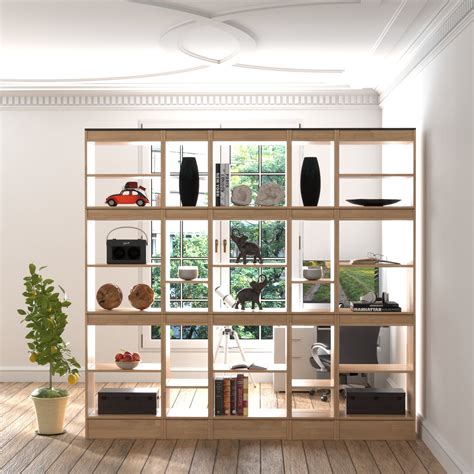 Wooden Shelves Room Dividers