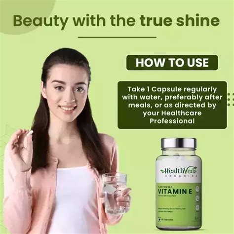 Health Veda Organics Plant Based Vitamin E Capsules Uses Price