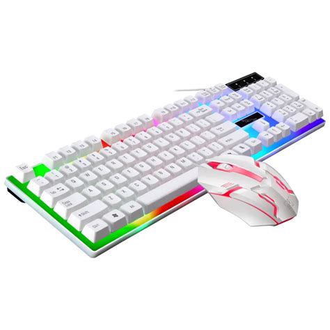 G B Professionals LED Wired Gaming Keyboard And Mouse Combo Backlit Full Size For Gamer Desktop