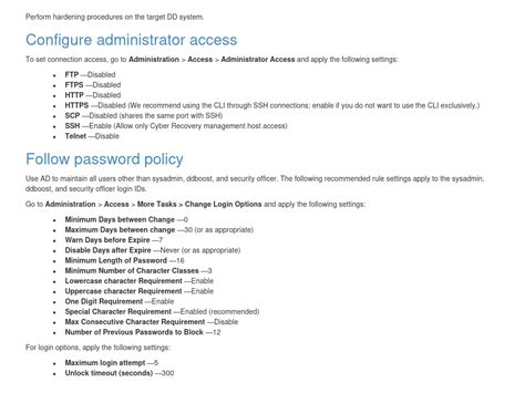 Perform Hardening Procedures Dell Powerprotect Cyber Recovery