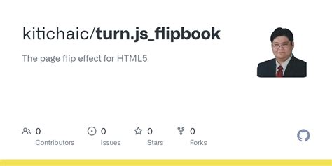 github kitichaic turn js flipbook the page flip effect for html5