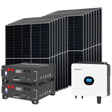Kit Baia 6kw 6560w Monofase Off Grid Con 10kw Growatt Wanroy Rack