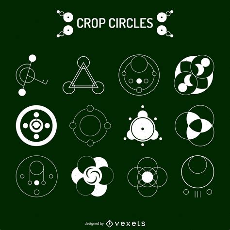 12 Crop Circle Designs Vector Download
