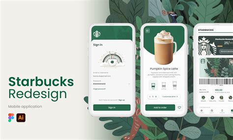 starbucks ui design on behance