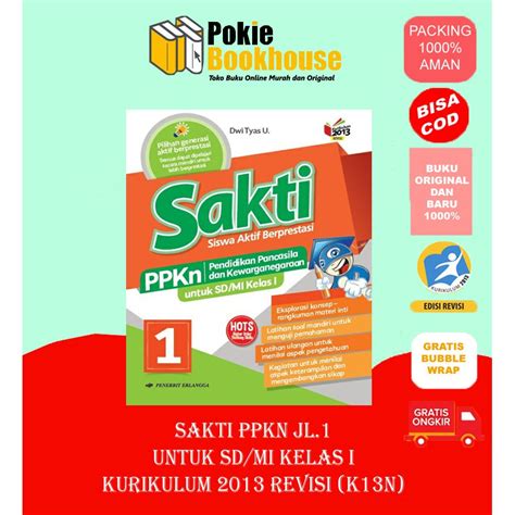 Original Sakti Ppkn Jl 1 Sd Mi Class 1 K13n Erlangga Beecost