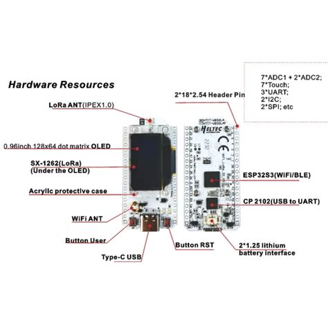 heltec wifi lora 32 v3 esp32 s3 lora 868mhz 0 96inch oled erelement