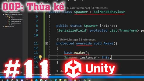 Tính Thừa Kế Trong Oop Làm Game Unity E11 Youtube