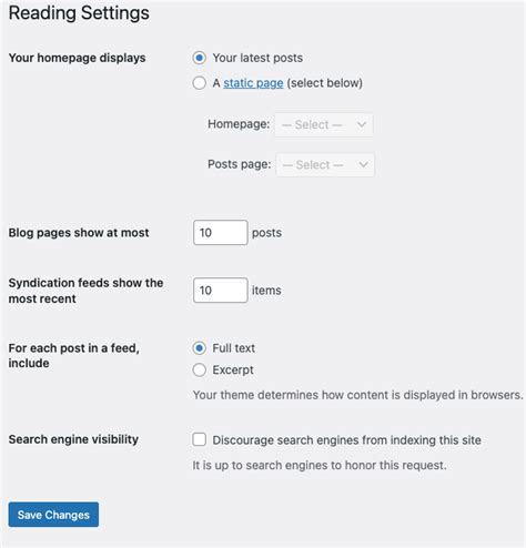Settings Reading Screen Documentation