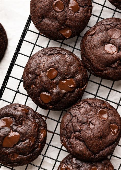 Chewy Double Chocolate Chip Cookies