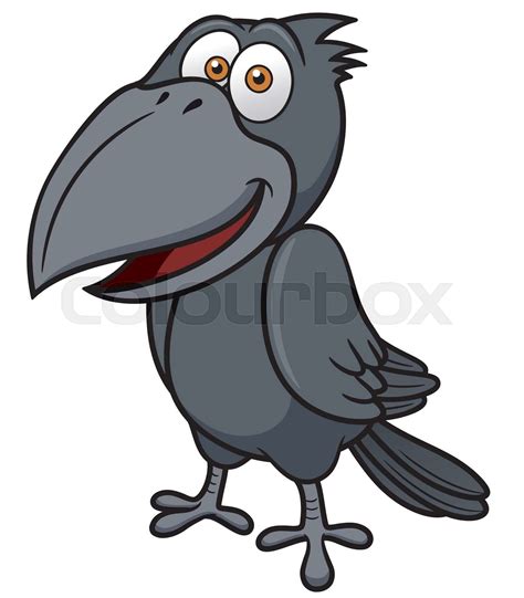 Krähe Cartoon Rabe Stock Vektor Colourbox