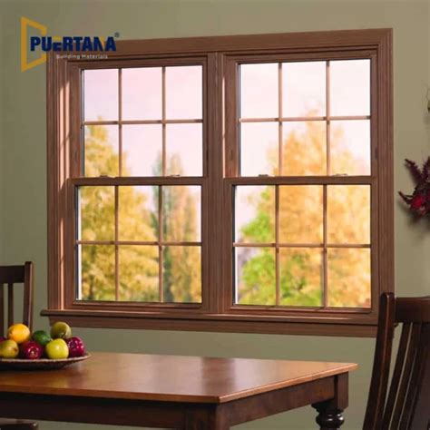 Colonial Style Aluminum Clad Wood Timber Double And Single Hung Windows