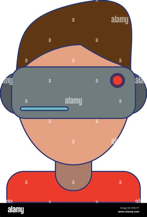 Virtual Reality Technology Blue Lines Stock Vector Image And Art Alamy