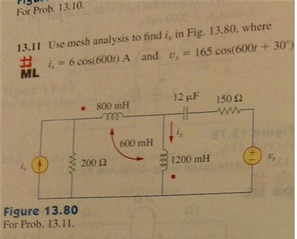 Solved Use Mesh Analysis To Find Ix In Fig Where Is Chegg Com