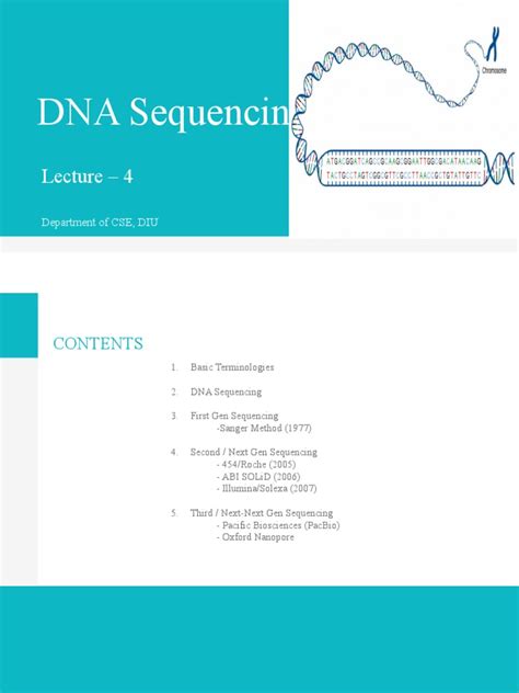 lecture 4 dna sequencing pdf dna sequencing primer molecular