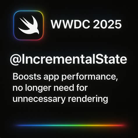 🧬incrementalstate In Swiftui Unlocking Performance In Ios 26 Wwdc