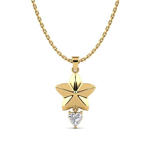 Shop Now 015 Carat Heart Cut 9ct Yellow Gold Lab Grown Diamond Womens