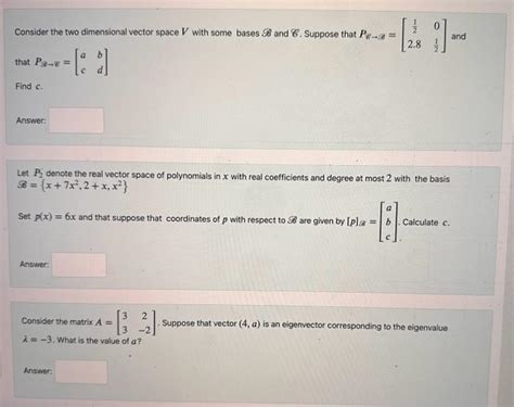 [solved] consider the two dimensional vector space solutioninn