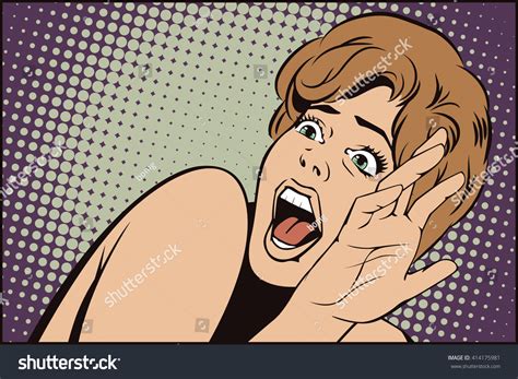 Stock Illustration People Retro Style Pop Stock Vector 414175981