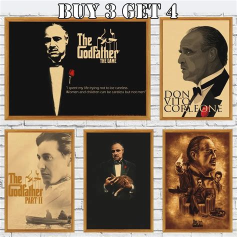 클래식 영화 포스터 갱스터 대부 예술 홈 장식 크래프트 종이 포스터 그림 침실 거실 벽 장식그림 And 서예 Aliexpress