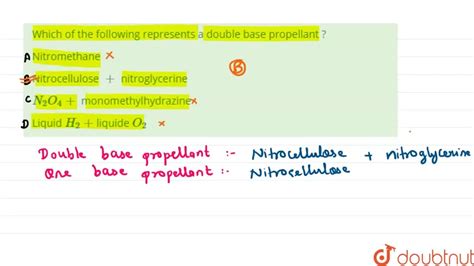 Which Of The Following Represents A Double Base Propellant