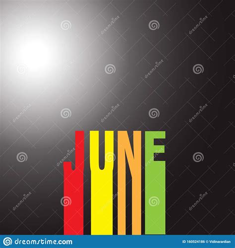 Hello June Vector Template Design For Banner Greeting Cards Stock Vector Illustration Of