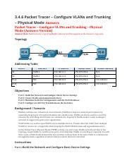 3 4 6 Packet Tracer Configure VLANs And Trunking Physical Mode